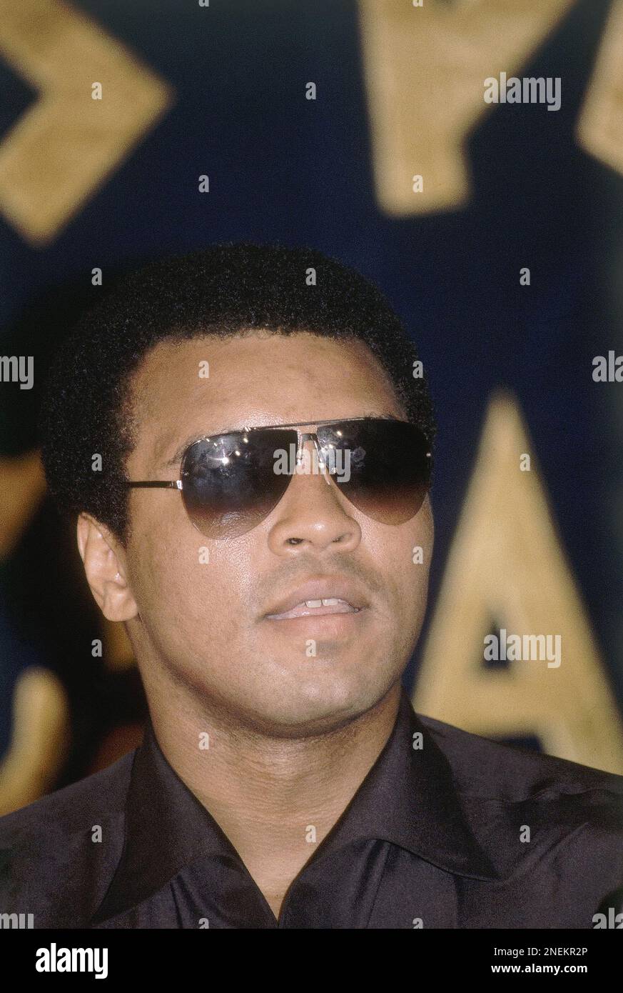 Former boxing champion Muhammad Ali shown at press conference on Oct. 3 ...