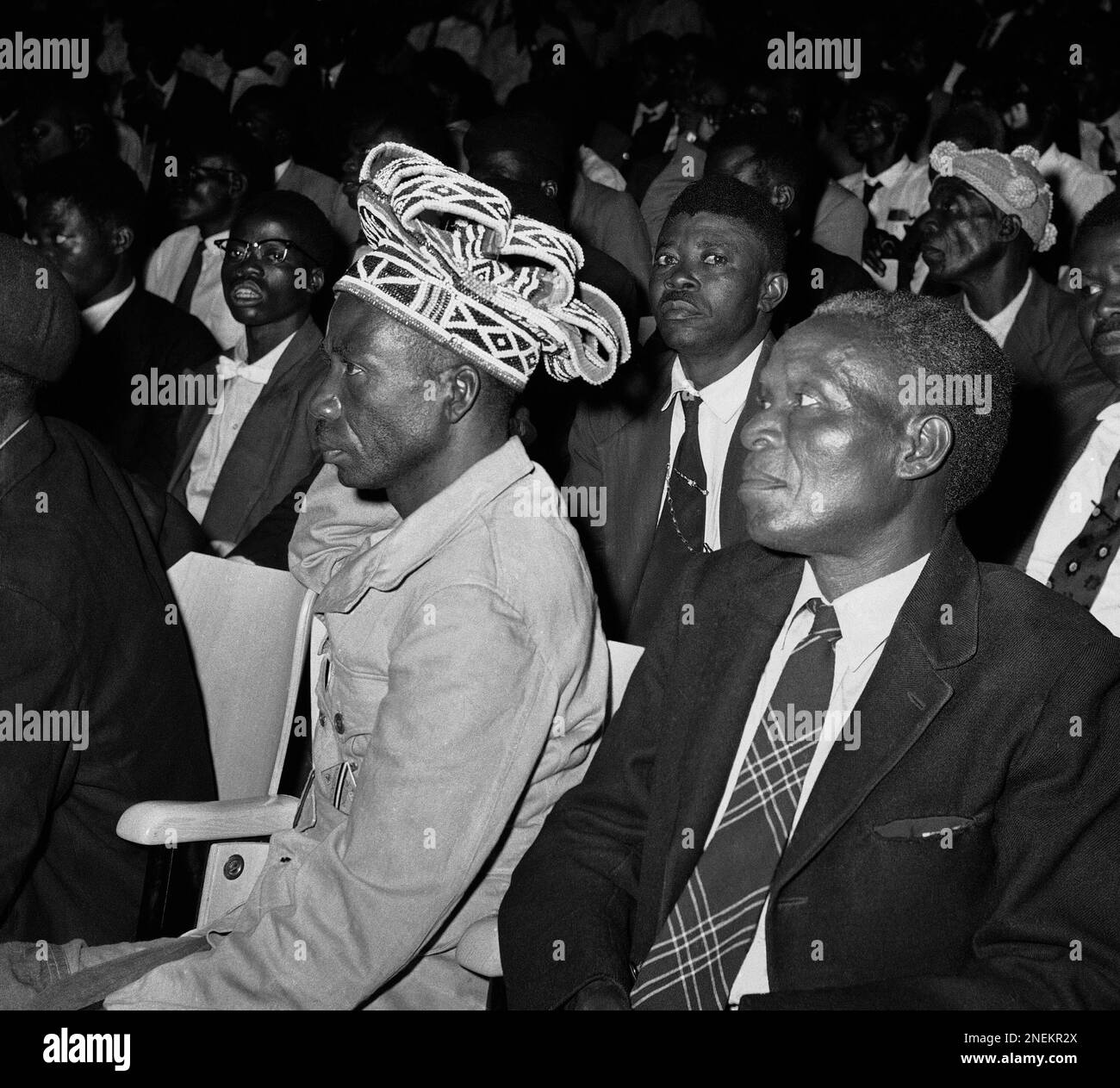 Assembly of 400 Congolese tribal chiefs at the African Municipal ...