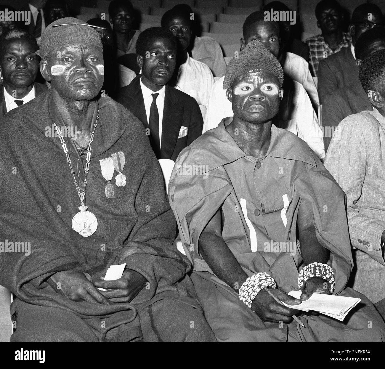 Assembly of 400 Congolese tribal chiefs at the African Municipal ...