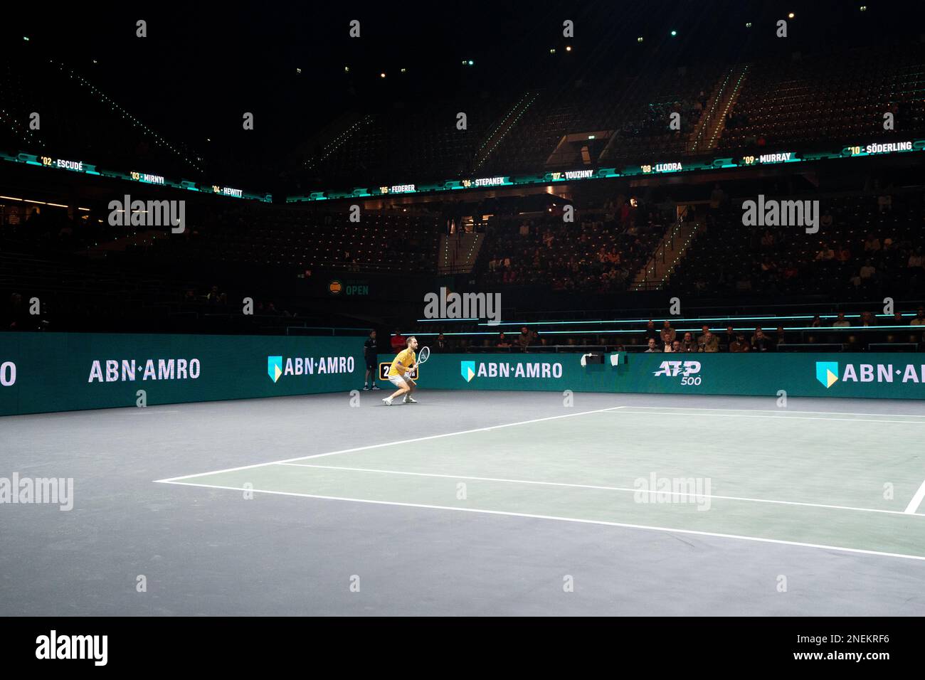 ROTTERDAM, THE NETHERLANDS - FEBRUARY 15 : centercourt in action during ...