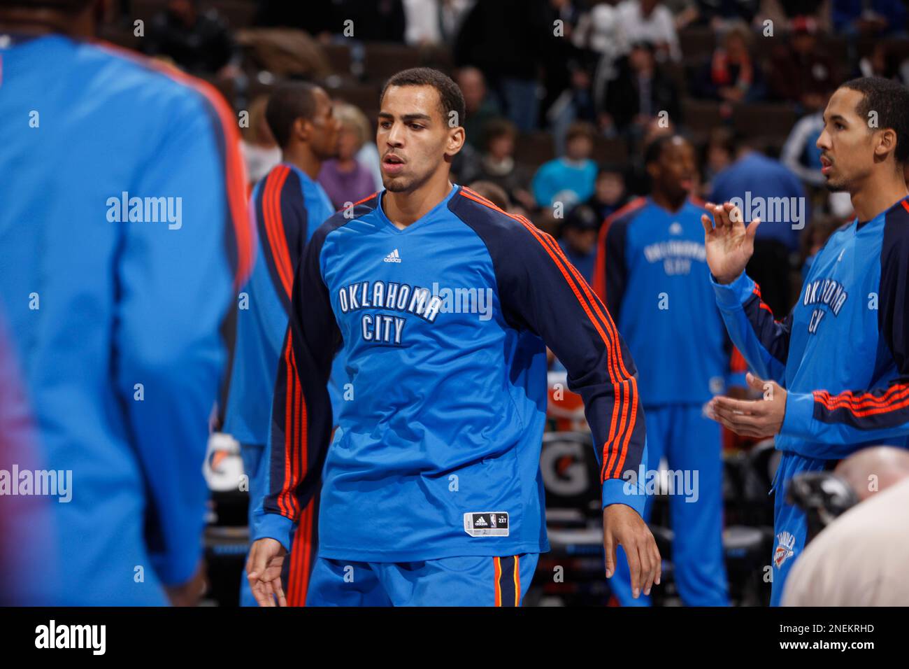 Oklahoma City Thunder guard Thabo Sefolosha, of Switzerland, takes the ...