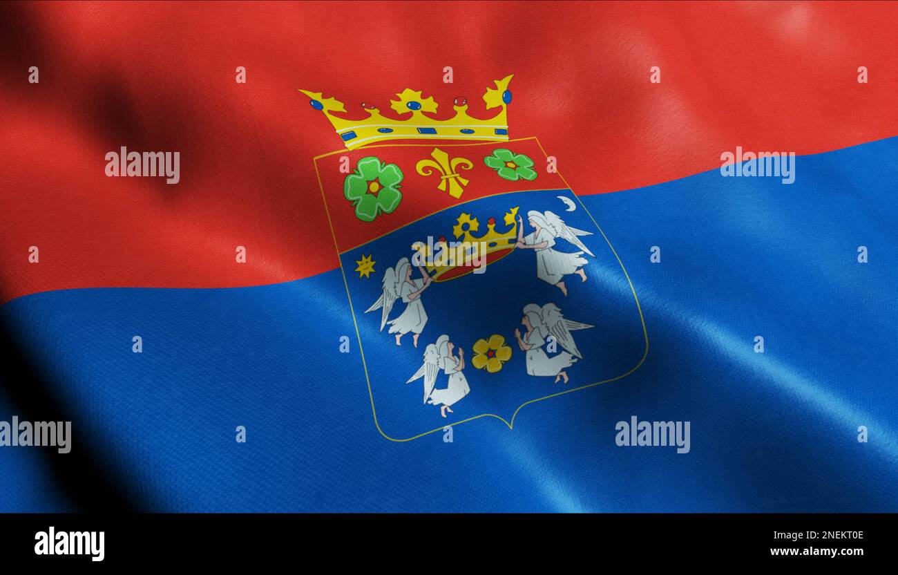 3D Illustration of a waving Hungary city flag of Sarospatak Stock Photo ...