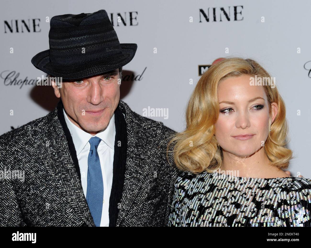 Actors Daniel Day Lewis and Kate Hudson attend the premiere of "Nine ...