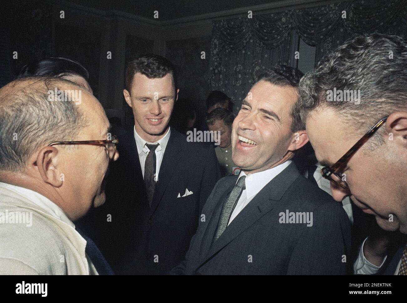 Richard Nixon at press conference after his nomination re. Republican ...