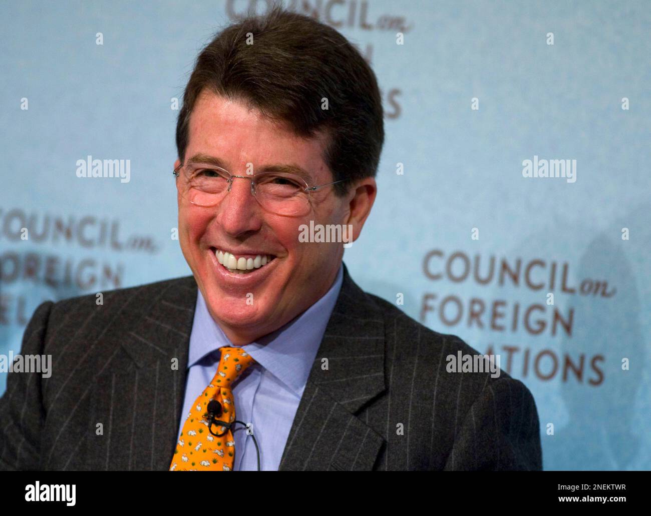 Robert Diamond, President of Barclays PLC, smiles while speaking at the ...