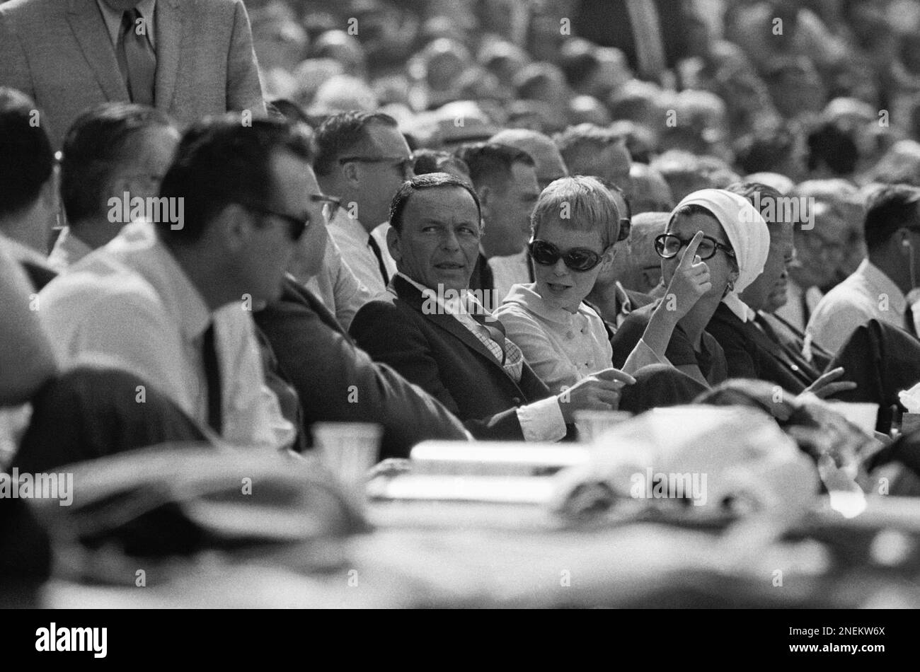 Frank Sinatra takes in the first game of the Orioles-Dodgers World ...