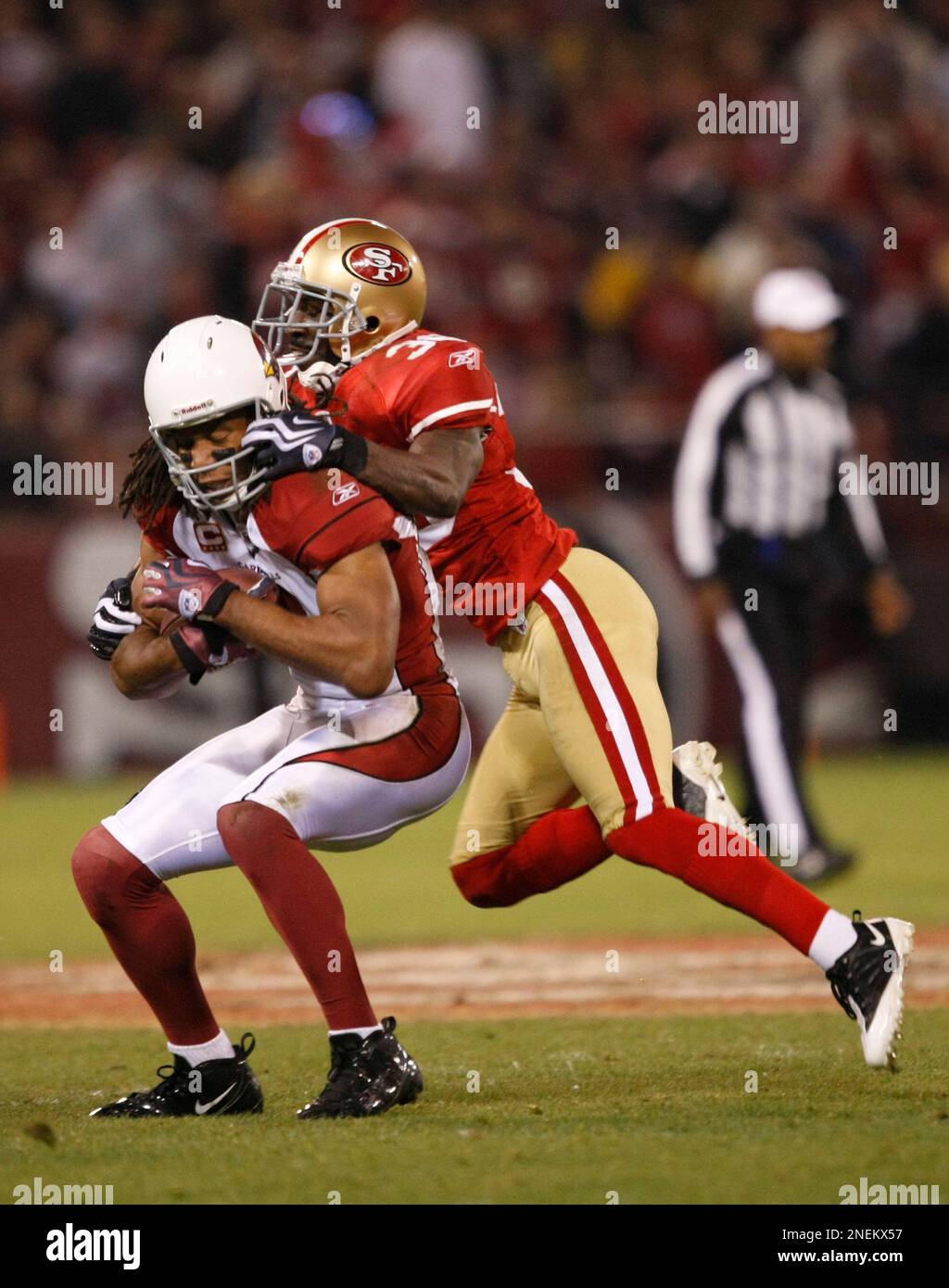 San Francisco 49ers cornerback Shawntae Spencer (36) tackles Arizona ...