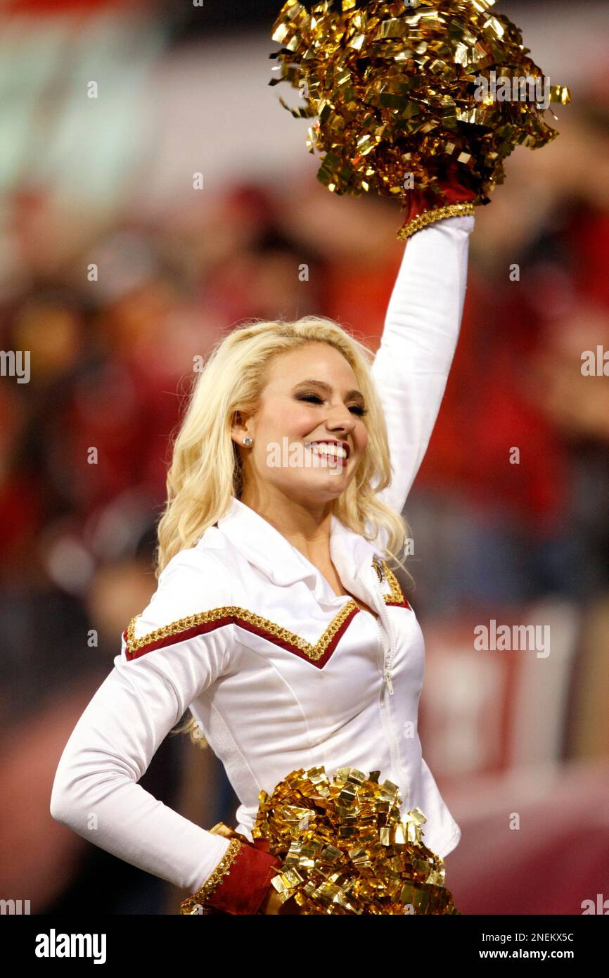 Cheerleaders perform during the first quarter of an NFL football game ...