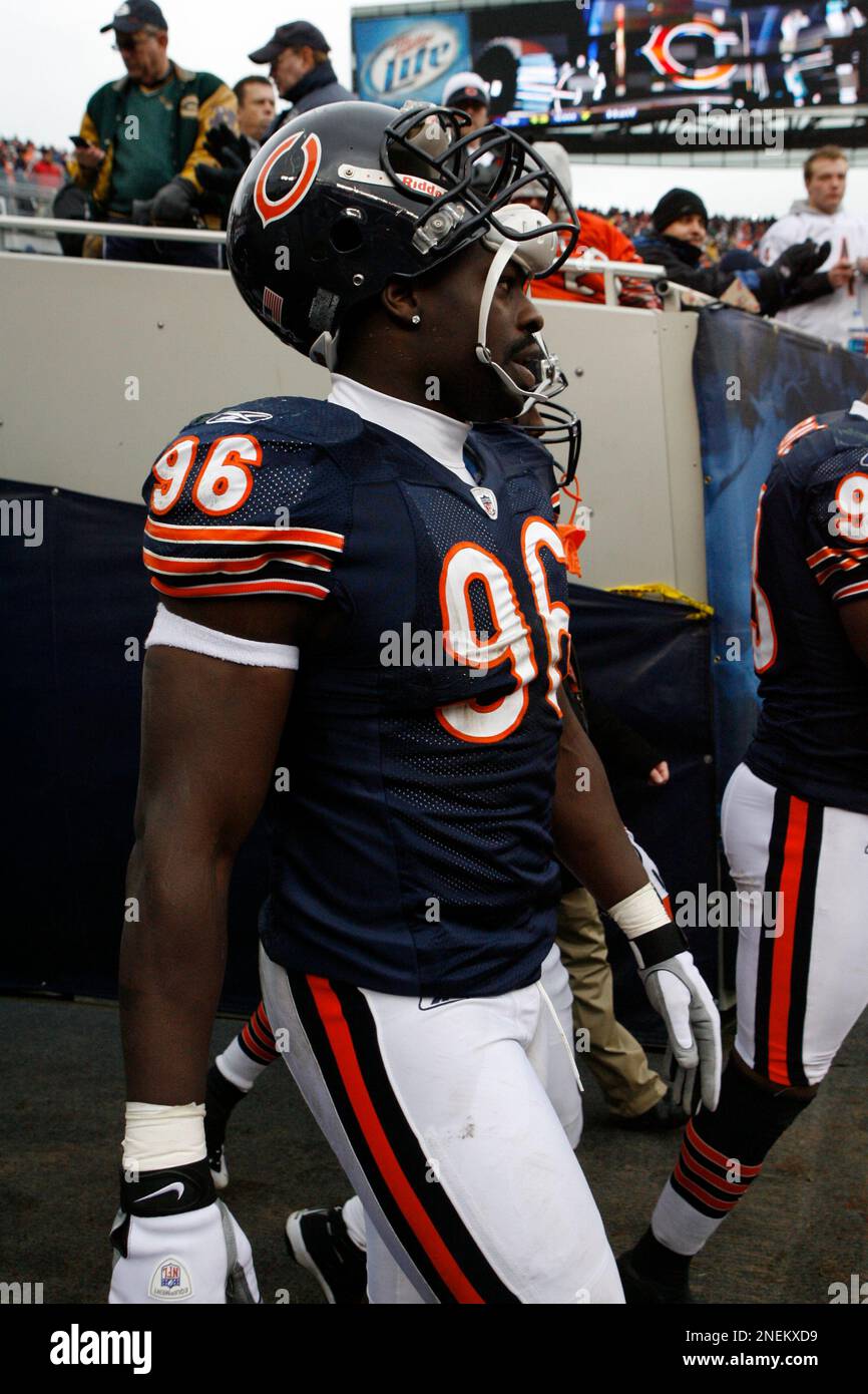 Chicago Bears defensive end Alex Brown (96) comes out of the field ...