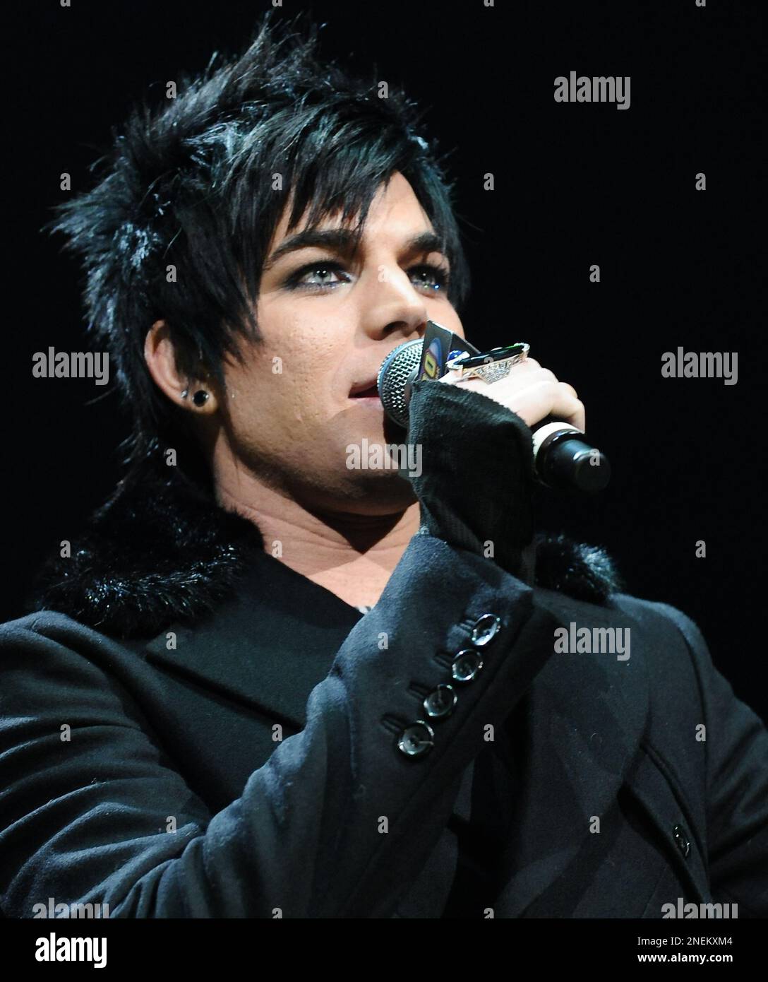 Singer Adam Lambert makes an appearance at the 2009 Z100 Jingle Ball at ...