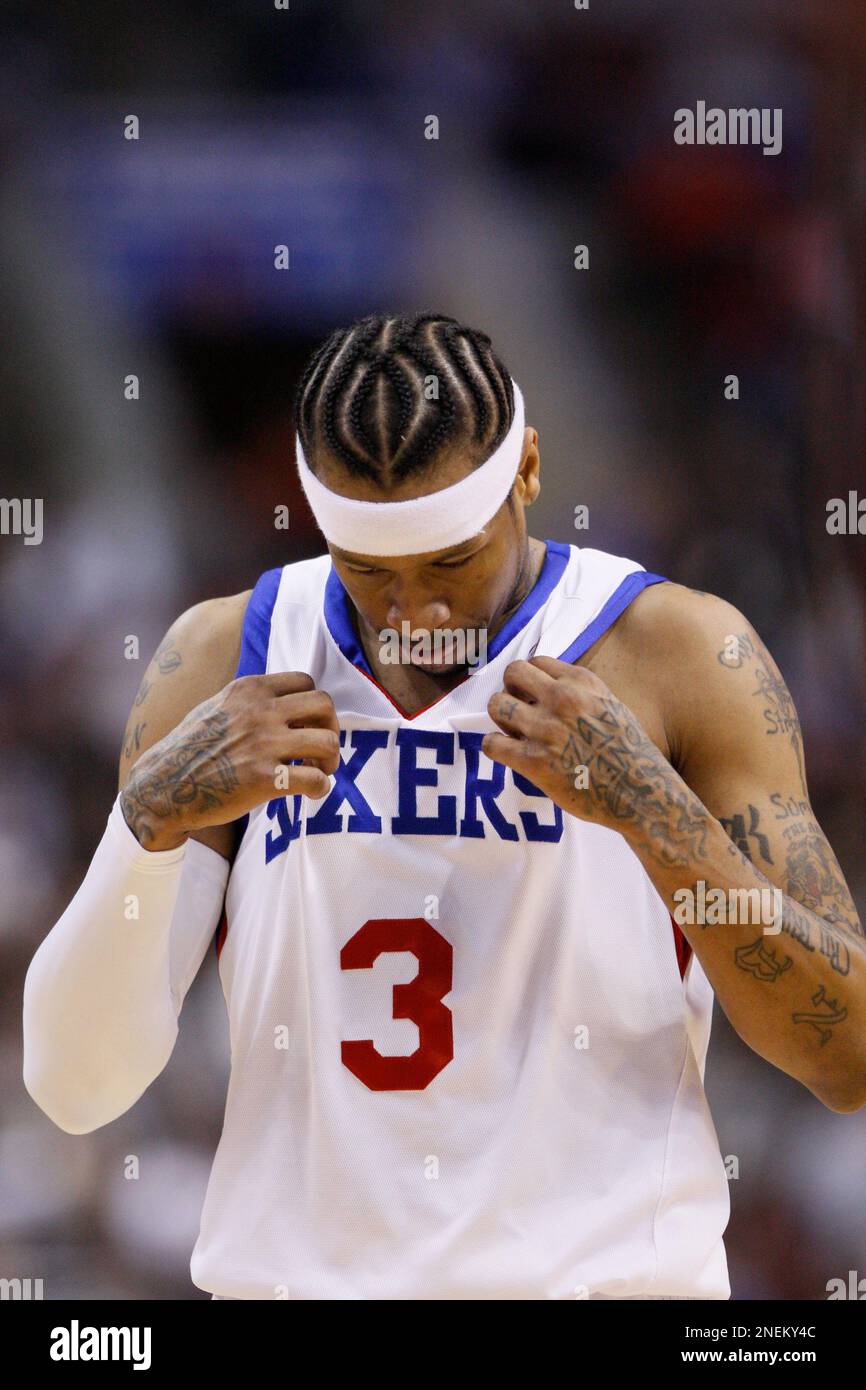 Philadelphia 76ers' Allen Iverson during an NBA basketball game against ...