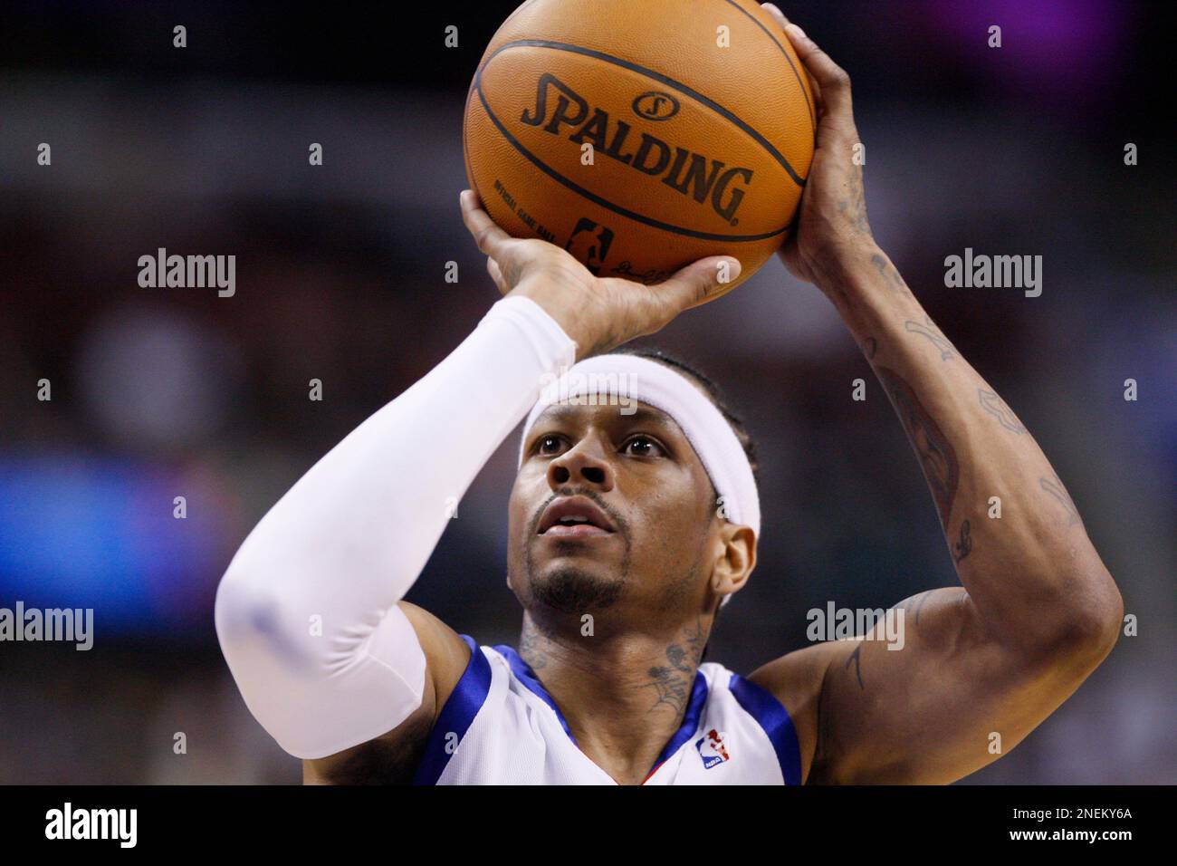 Philadelphia 76ers' Allen Iverson during an NBA basketball game against ...