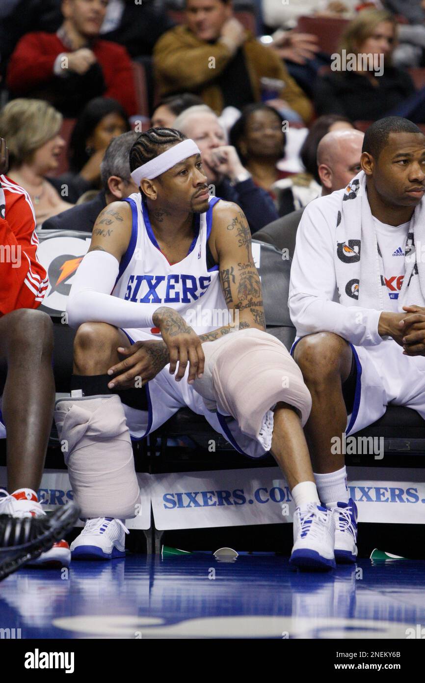 Philadelphia 76ers' Allen Iverson during an NBA basketball game against ...