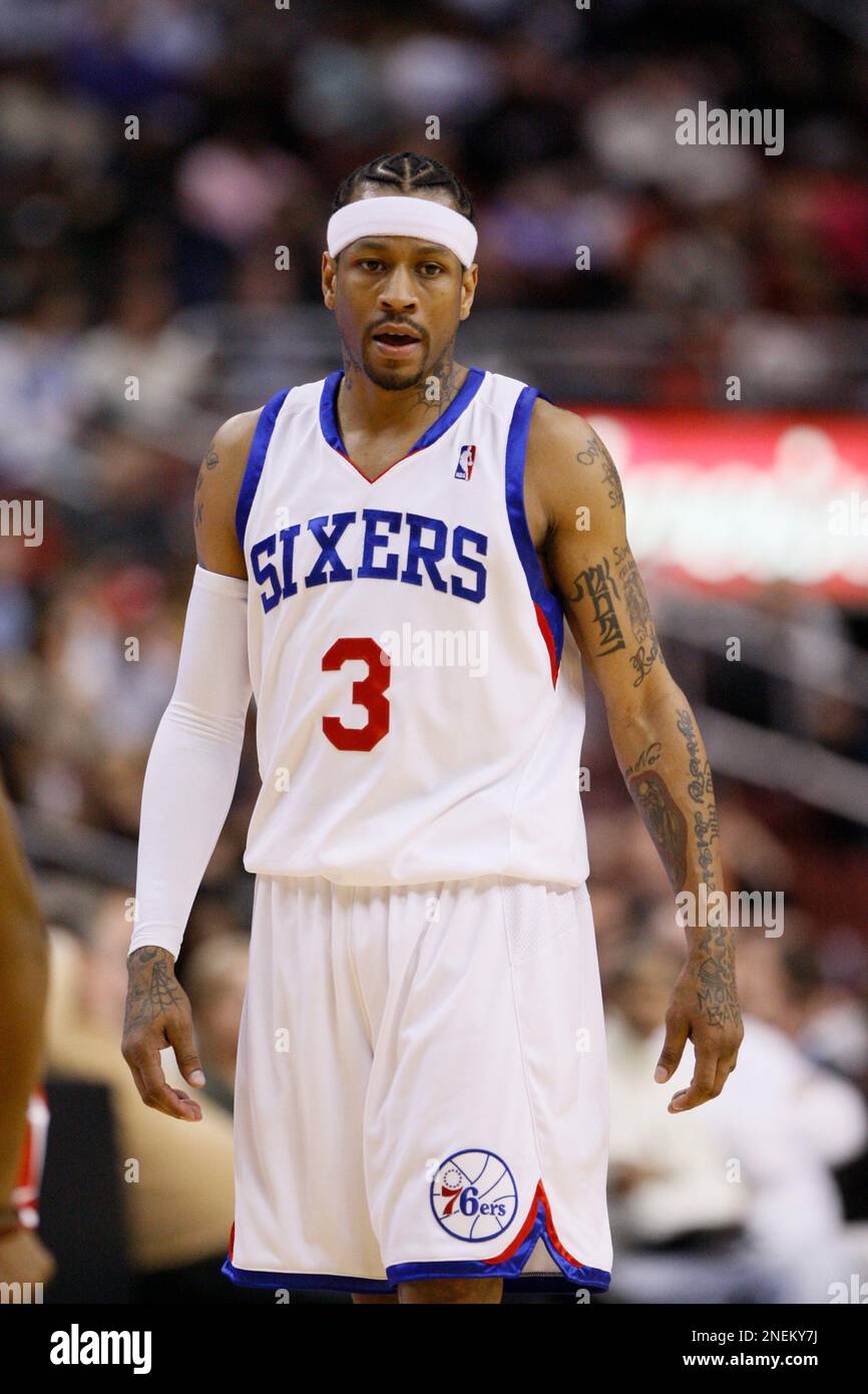 Philadelphia 76ers' Allen Iverson during an NBA basketball game against ...