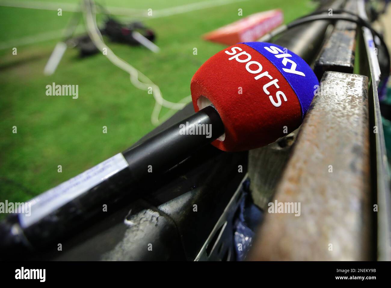A Sky Sports microphone ahead of the Betfred Super League Round 1 match ...