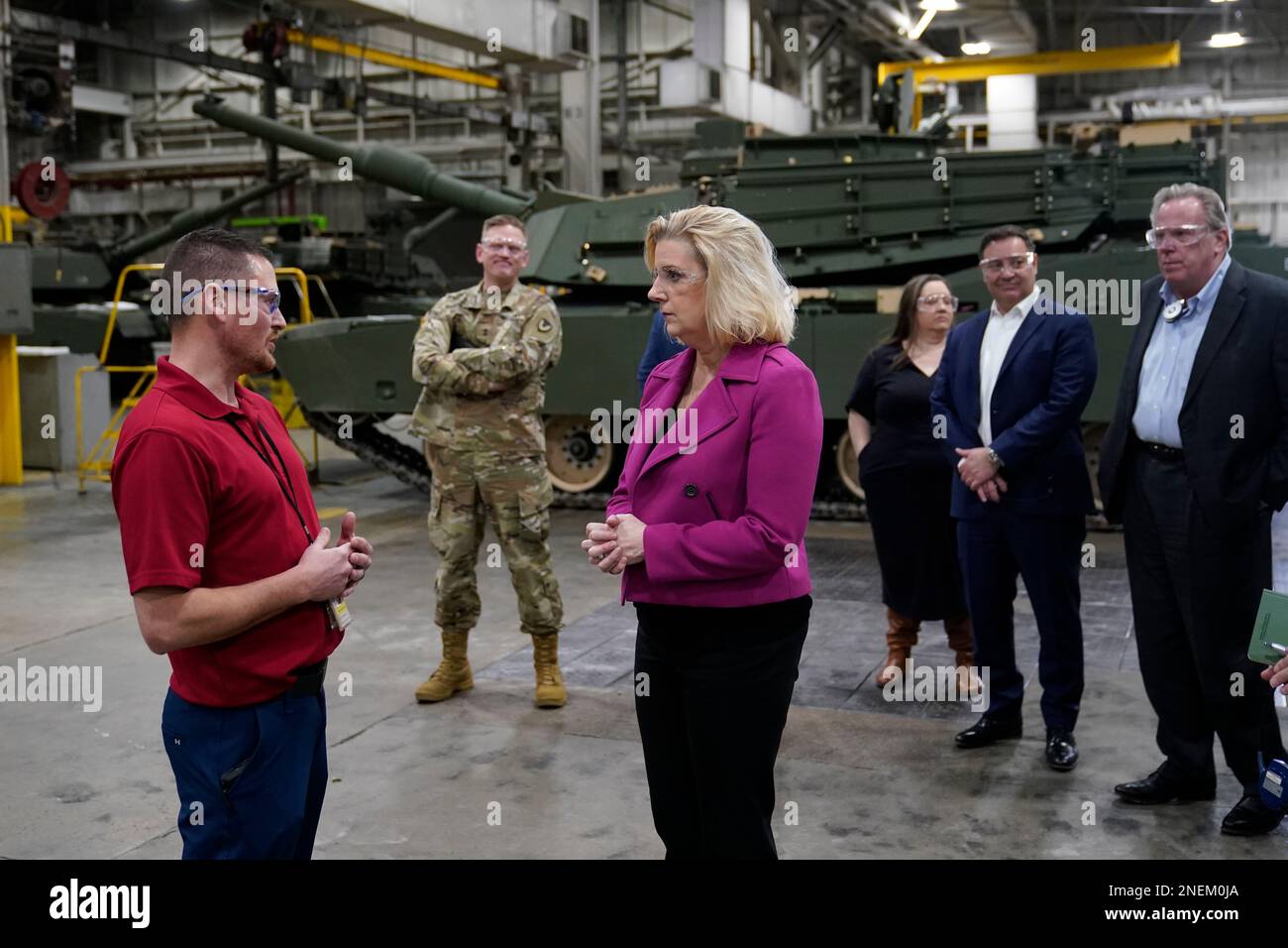 Secretary of the Army Christine Wormuth stands next to the latest ...
