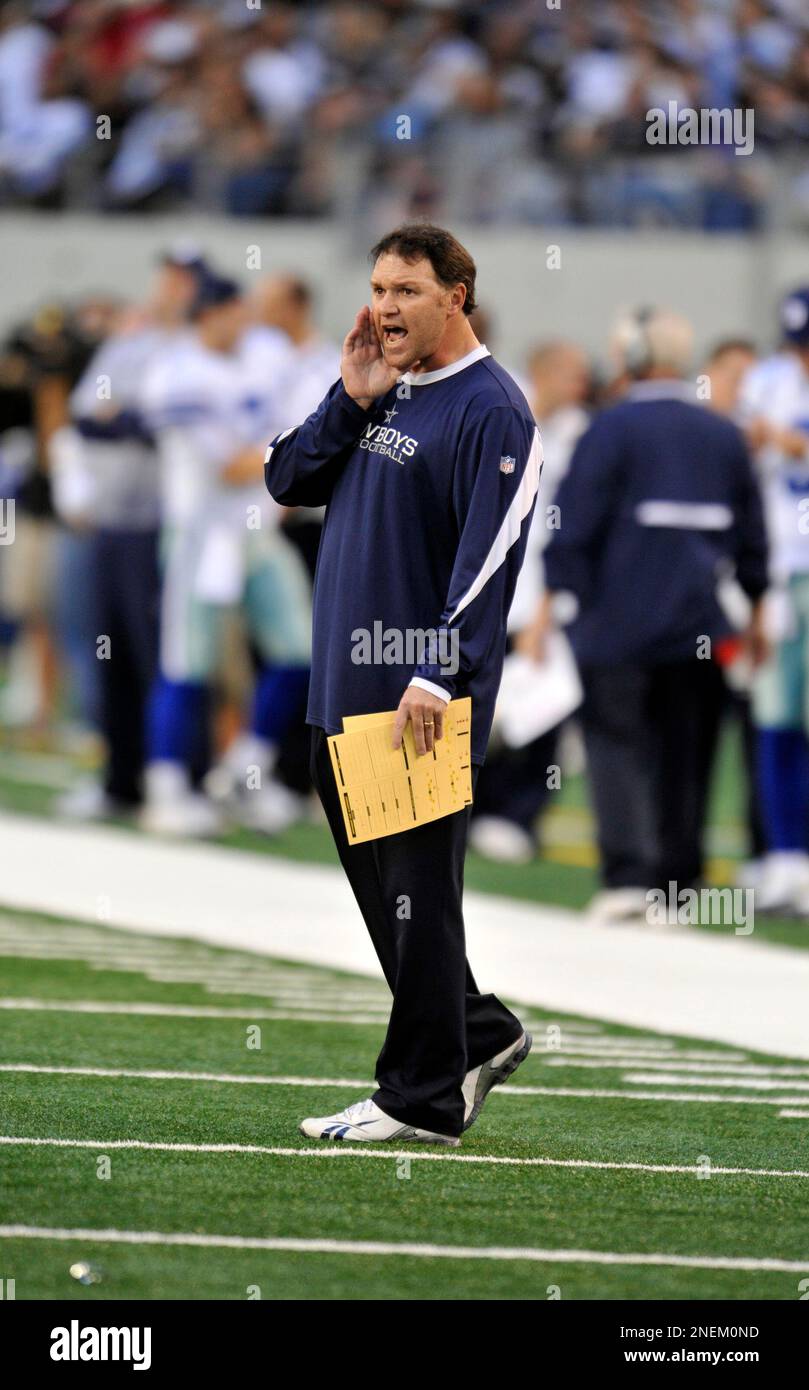 Dallas Cowboys Special Teams Coach Joe DeCamillis an NFL football game ...