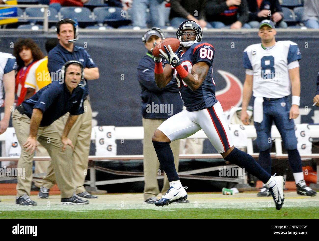 Houston Texans receiver Andre Johnson catches a pass for a 64-yard ...