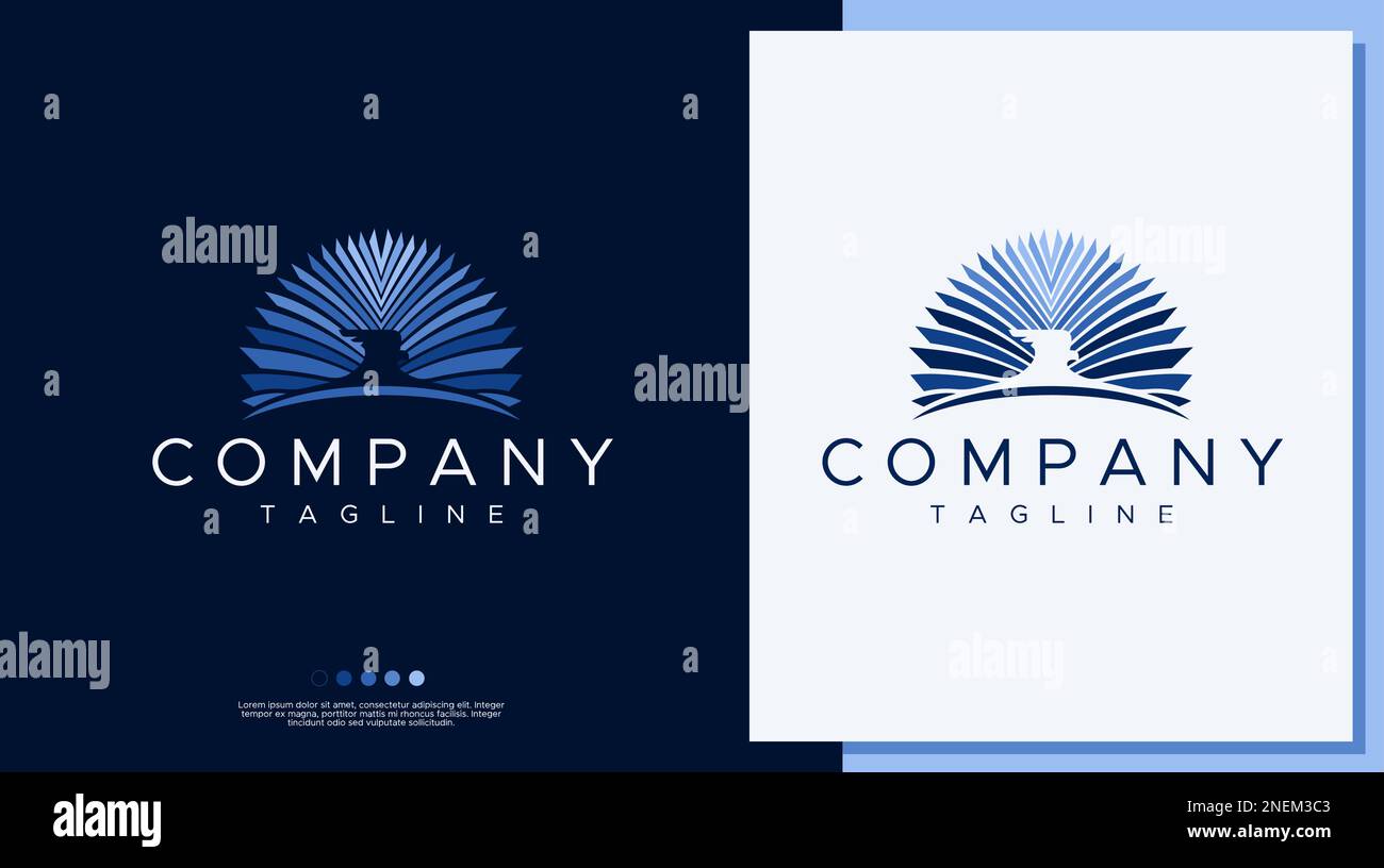 Eagle book education logo design template. Hawk school logo graphic ...