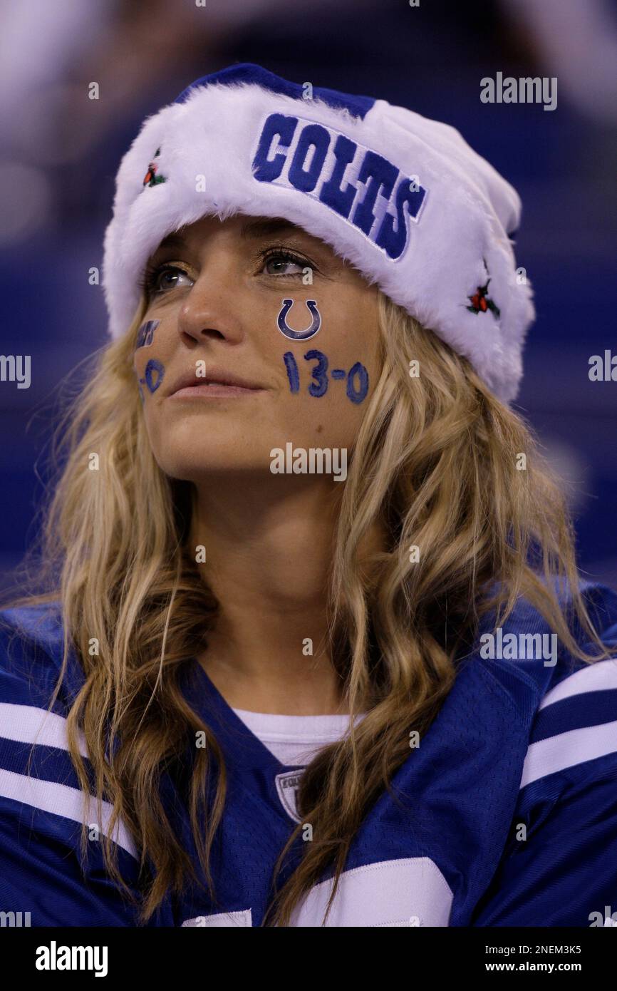An Indianapolis Colts fan before their NFL football game against the ...