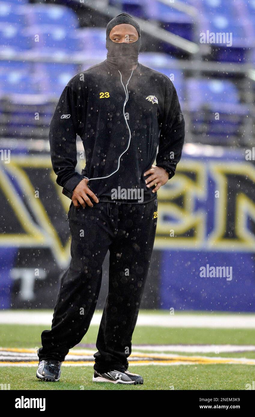 Baltimore Ravens running back Willis McGahee walks on the field in the ...