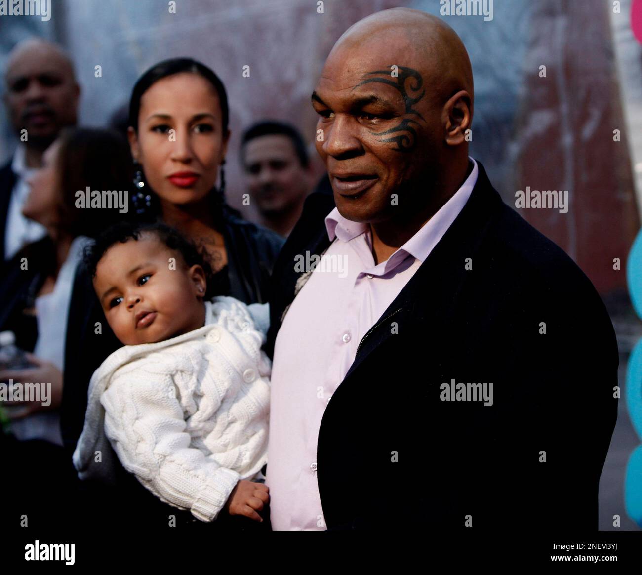 Lakiha Spicer, center, Mila Tyson, left, and Mike Tysonarrive at Spike ...