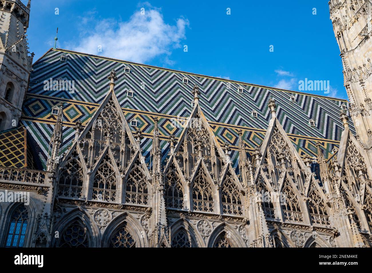 beautiful roof of St. Stephen's Cathedral or Stephansdom in Vienna ...