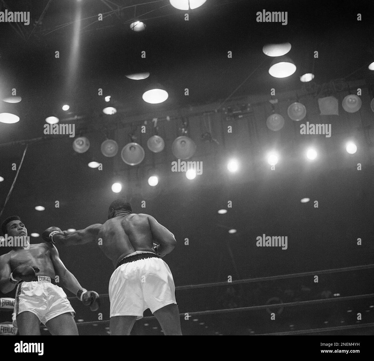 Muhammad Ali (Cassius Clay), the new heavyweight champion, uses a ...