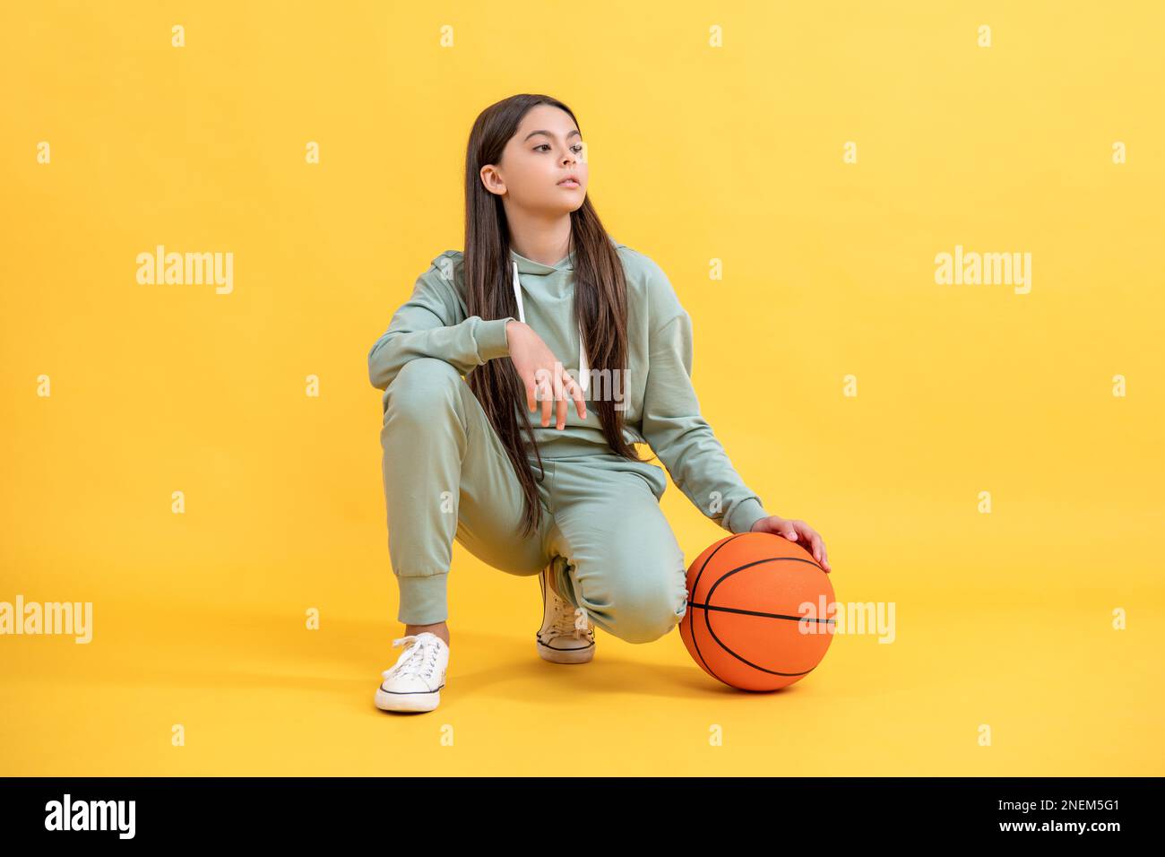 teen basketball girl smile on background. photo of teen basketball girl ...