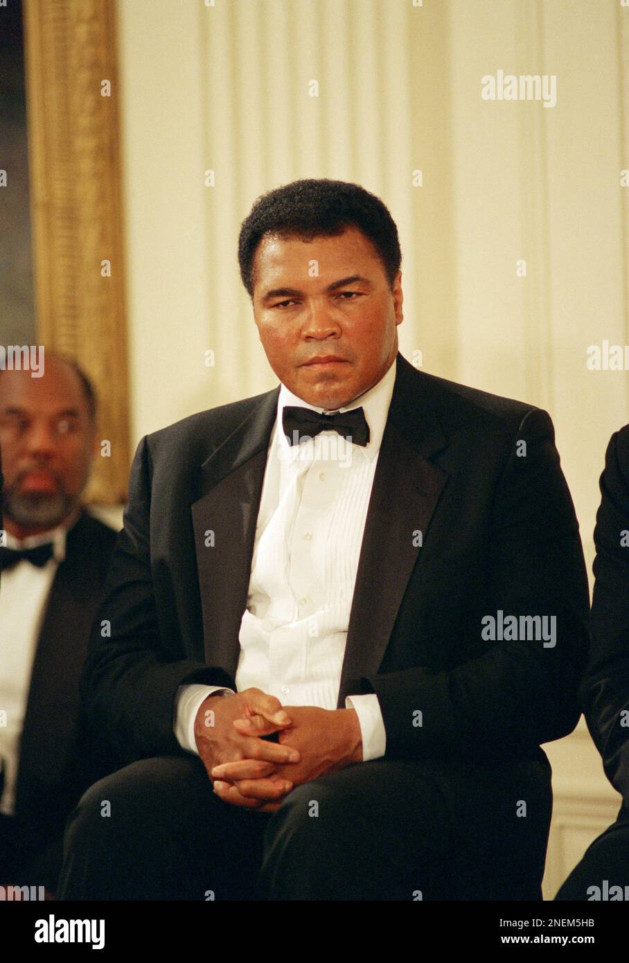 Muhammad Ali former boxing champ, shown at a ceremony in Washington in ...
