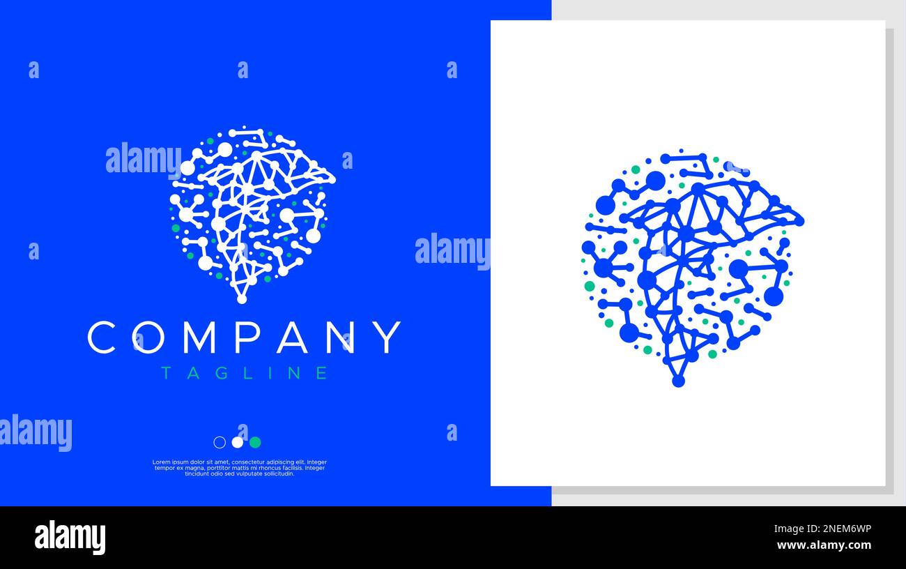 Digital dolphin logo design template. Modern circle wild animal logo ...