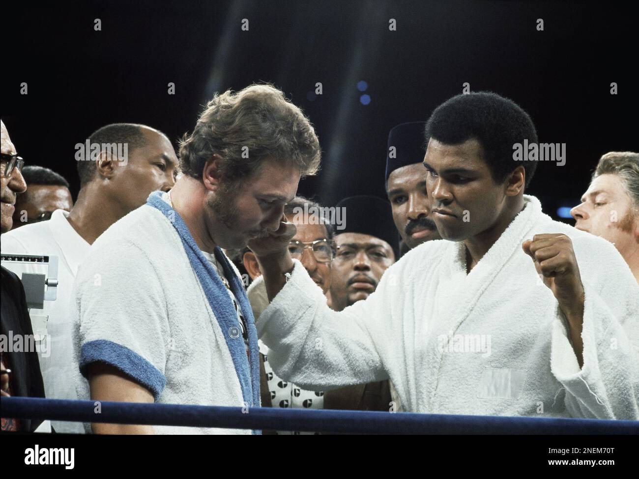 Fight action between Muhammad Ali and Jean-Pierre Coopman on Feb. 20 ...