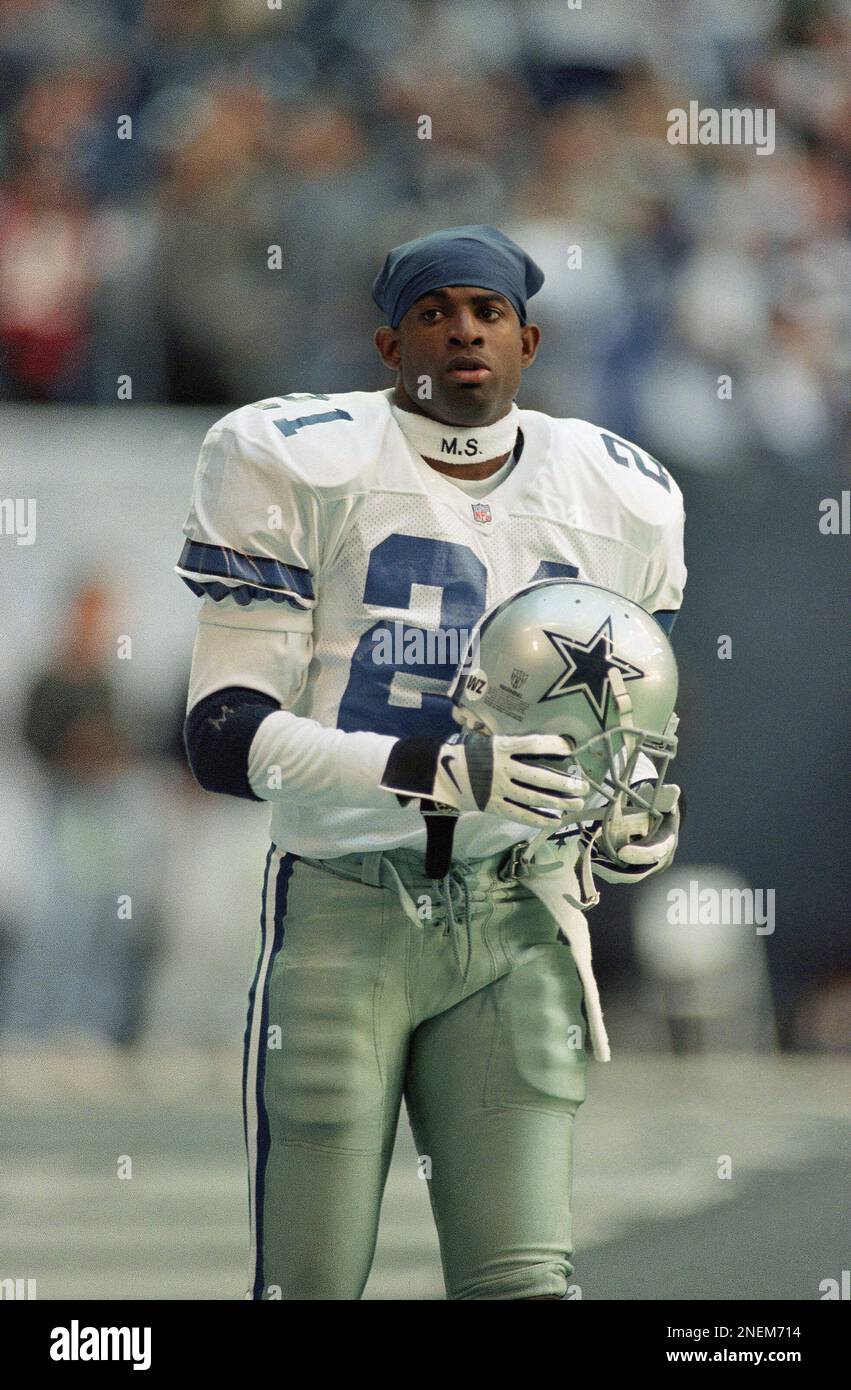Deion Sanders in Cowboys uniform for game against his old team the San ...