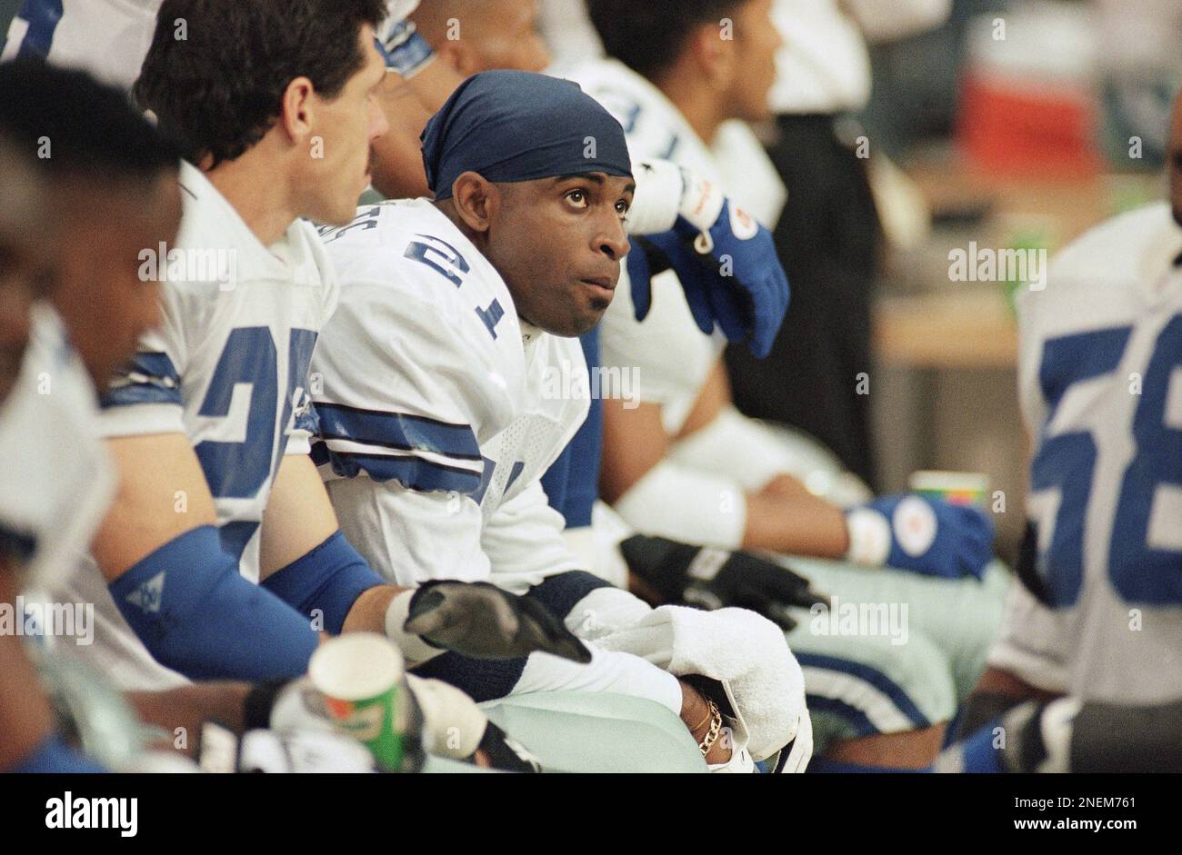 Deion Sanders in Cowboys uniform for game against his old team the San ...