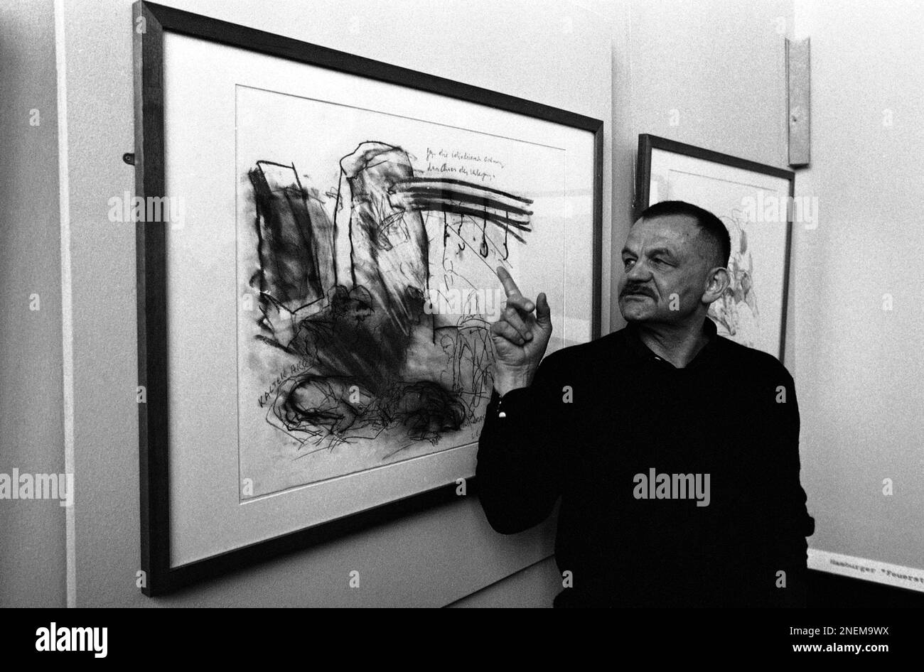 Austrian sculptor and graphic artist Alfred Hrdlicka explains his plans ...