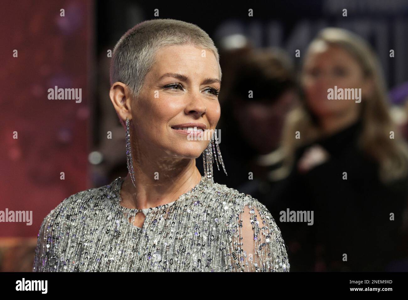 Evangeline Lilly poses for photographers upon arrival for the premiere ...