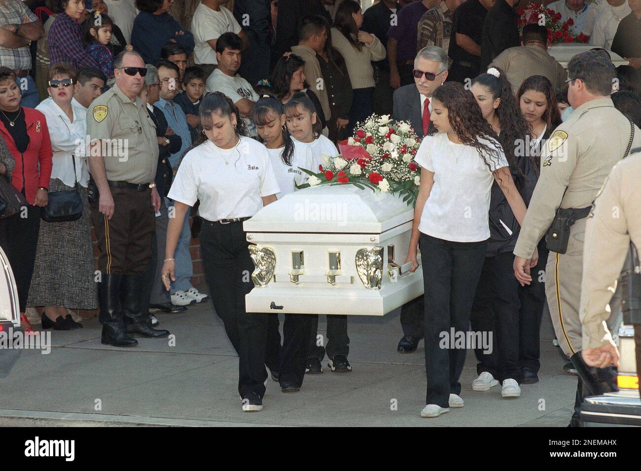 The casket bearing the body of Dulce Castruita, 14, is carried from St ...