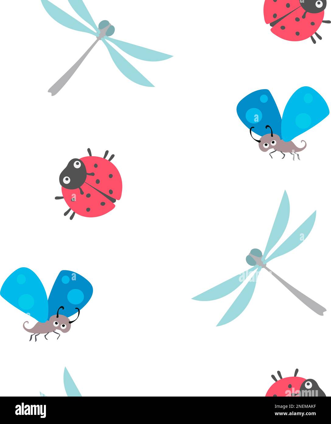 Drawing butterfly ladybug Stock Vector Images - Alamy