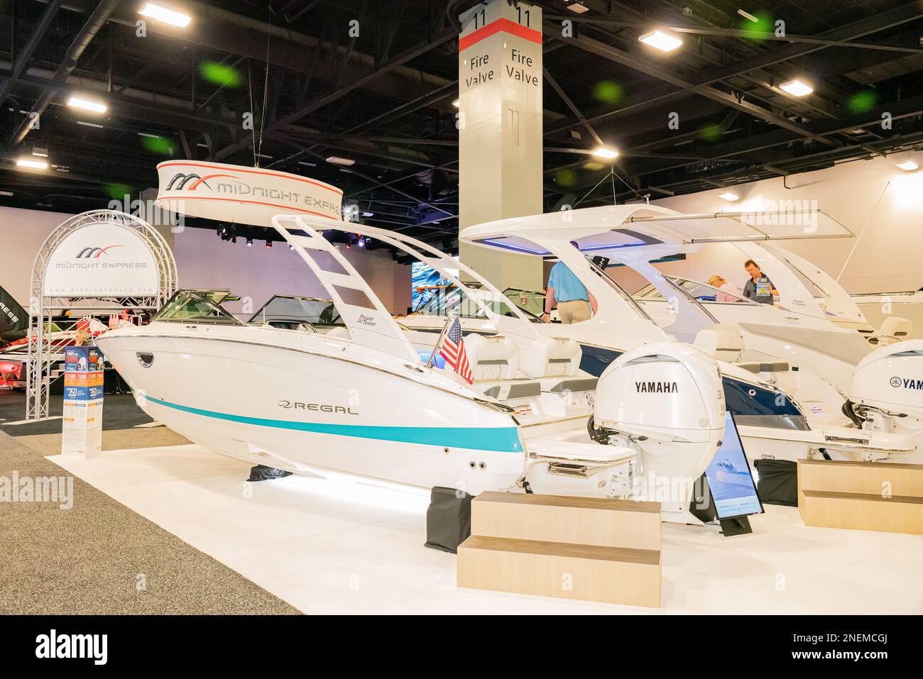Miami, Florida, USA - February 15, 2023: Miami International Boat show ...