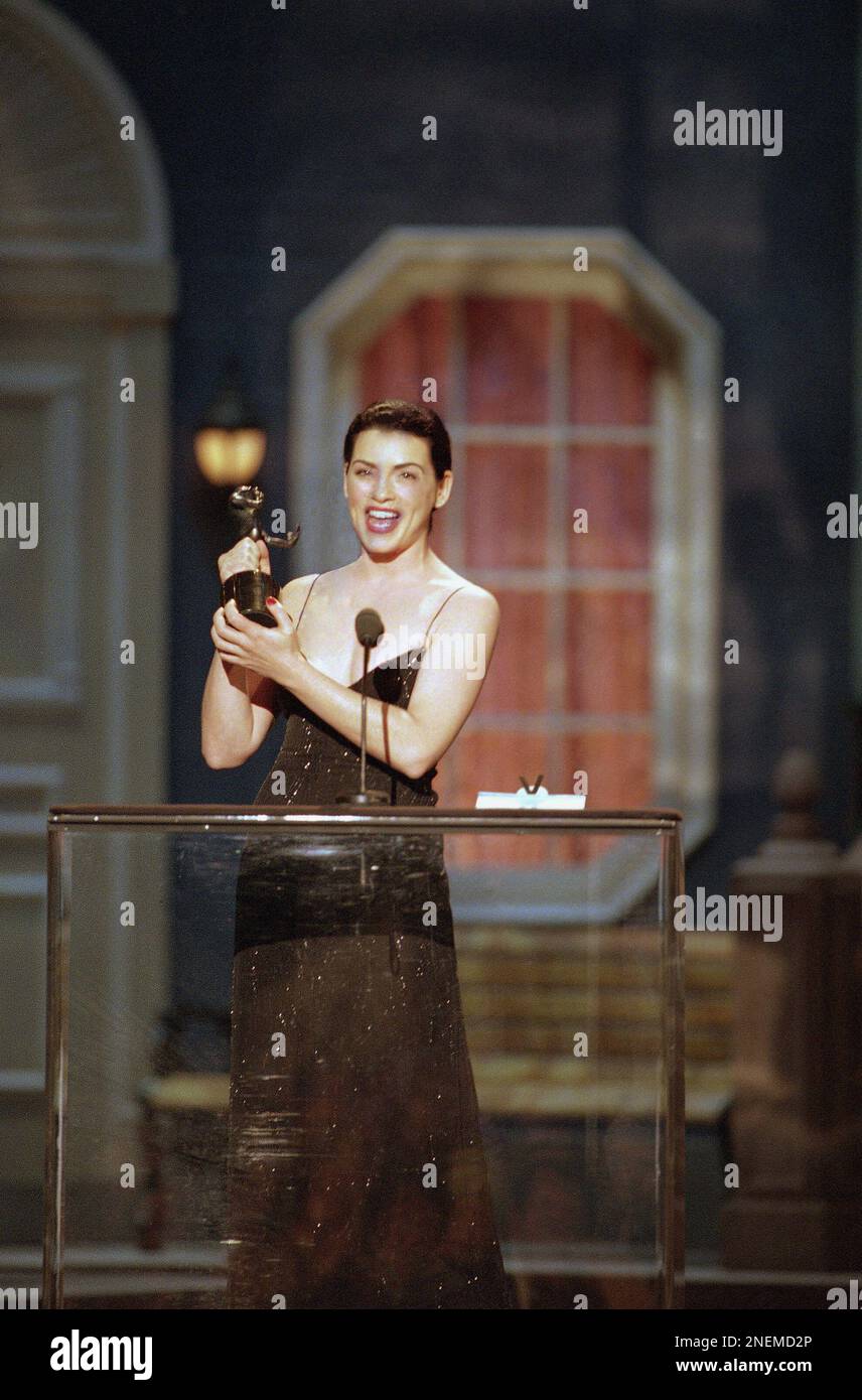 Actress Julianna Margulies accepts her award for Best Actress in a ...