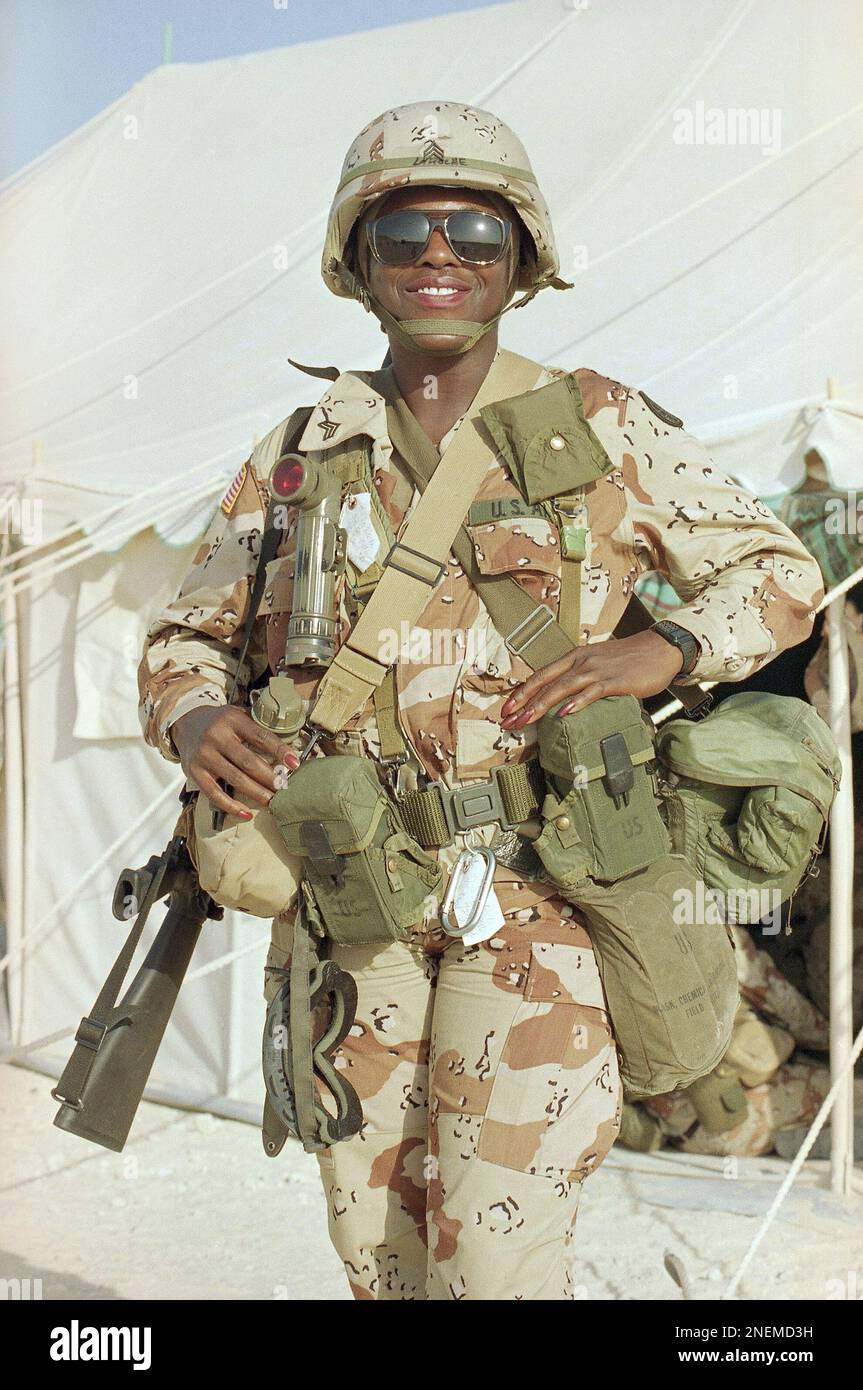 Sgt. Carol LaRoche from Birmingham, Ala., is stationed in Saudi Arabia ...