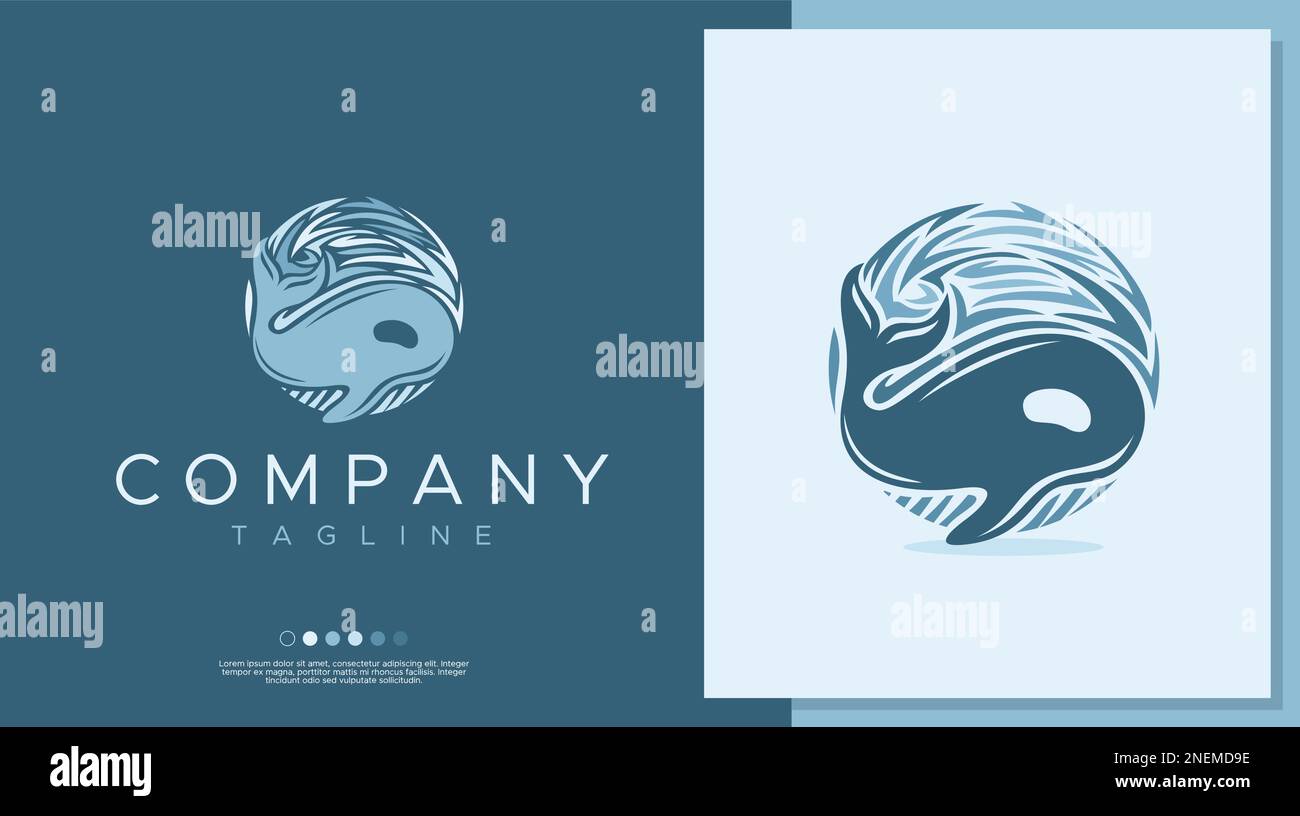 Whale badge design Stock Vector Images - Alamy