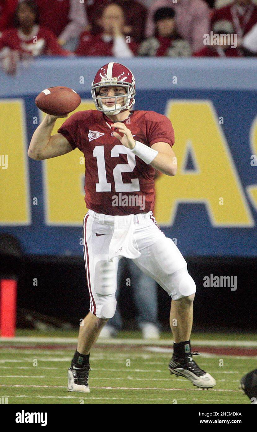 Alabama quarterback Greg McElroy is pictured during their NCAA ...