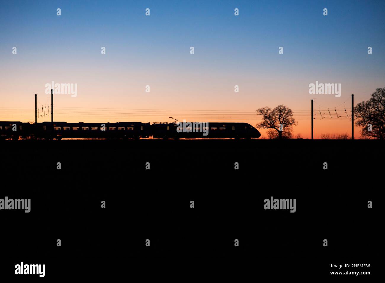 London North Eastern railway Hitachi AT300 class 801 bi mode train the ...