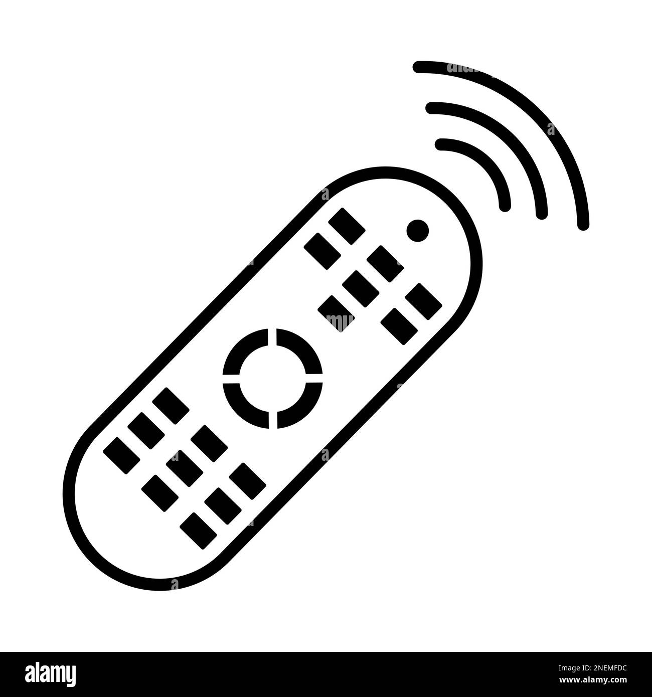 Remote control TV line icon. Vector illustration isolated on white ...