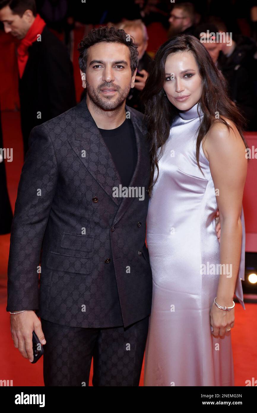 Elyas M Barek and his wife Jessica Riso attend the "She Came to Me" premiere and Opening ...