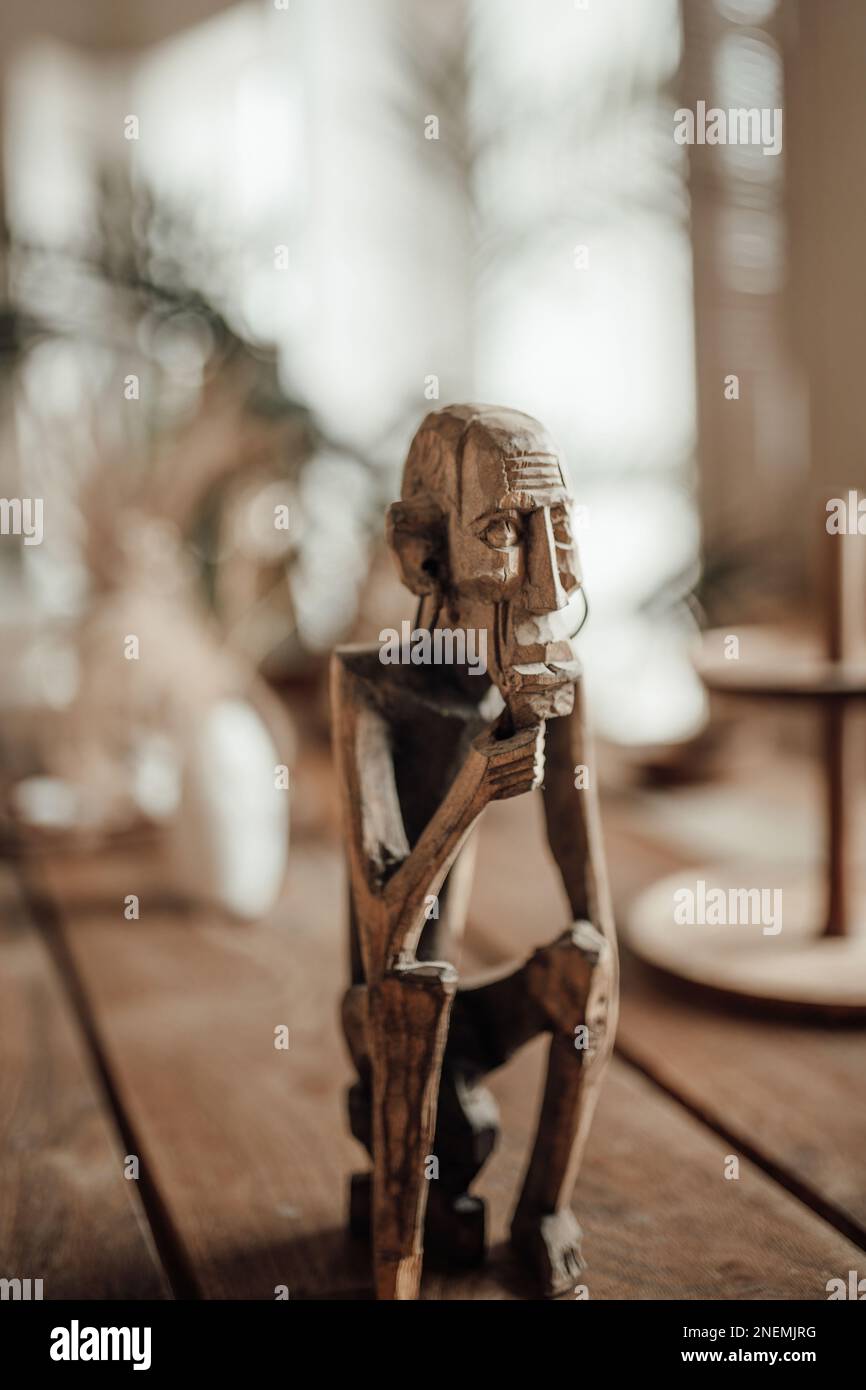 Soft native hues organic shapes look of living room to wood accents in ...