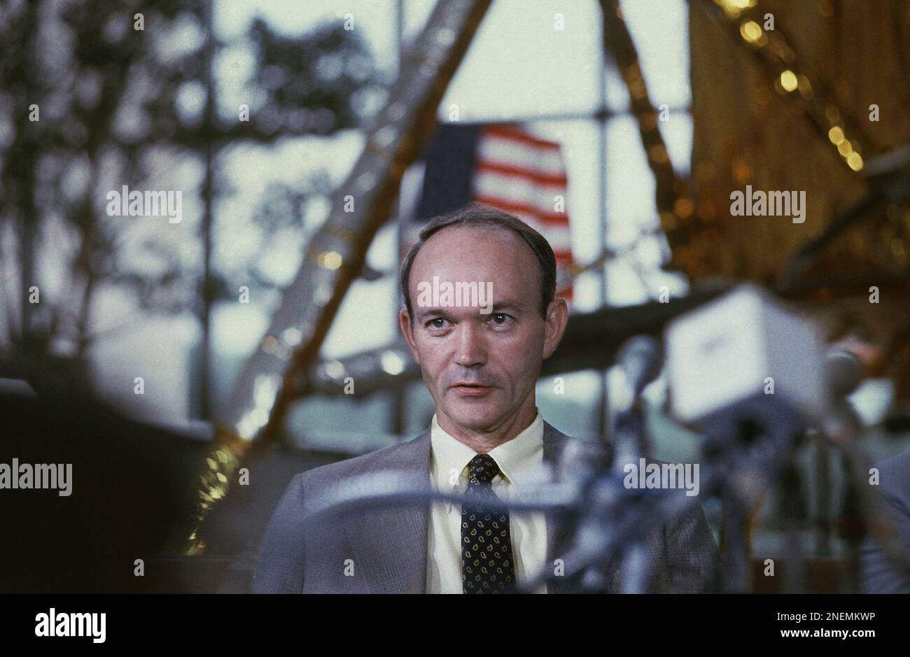 Apollo 11 Astronaut Michael Collins At New Conference On The 10th