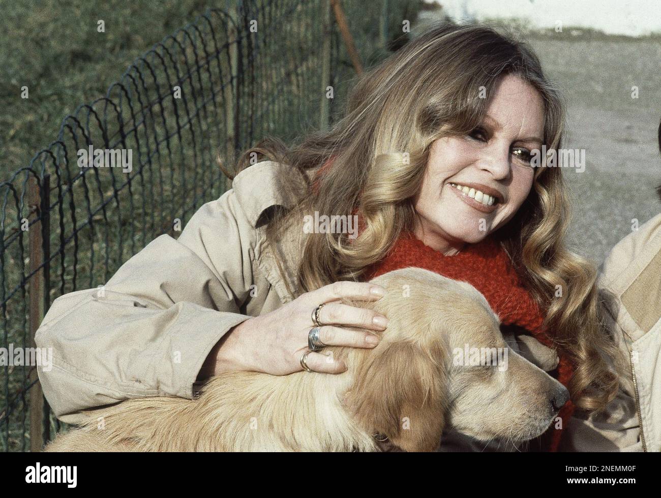 French Actress Brigitte Bardot shown with dog in the Gennevilliers ...