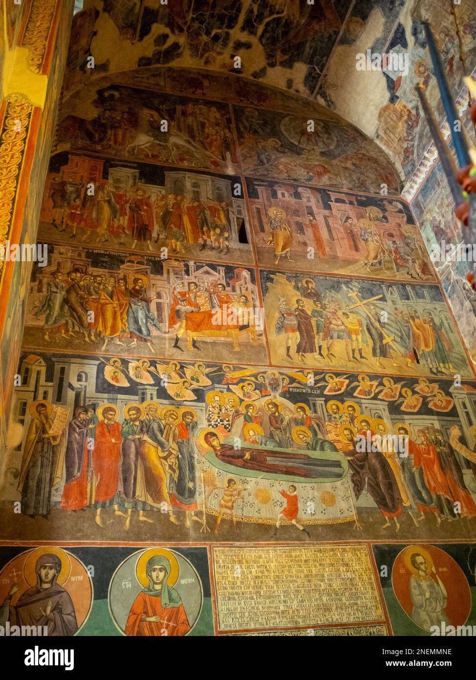 Jesus life fresco from the narthex of the Church of the Assumption of ...